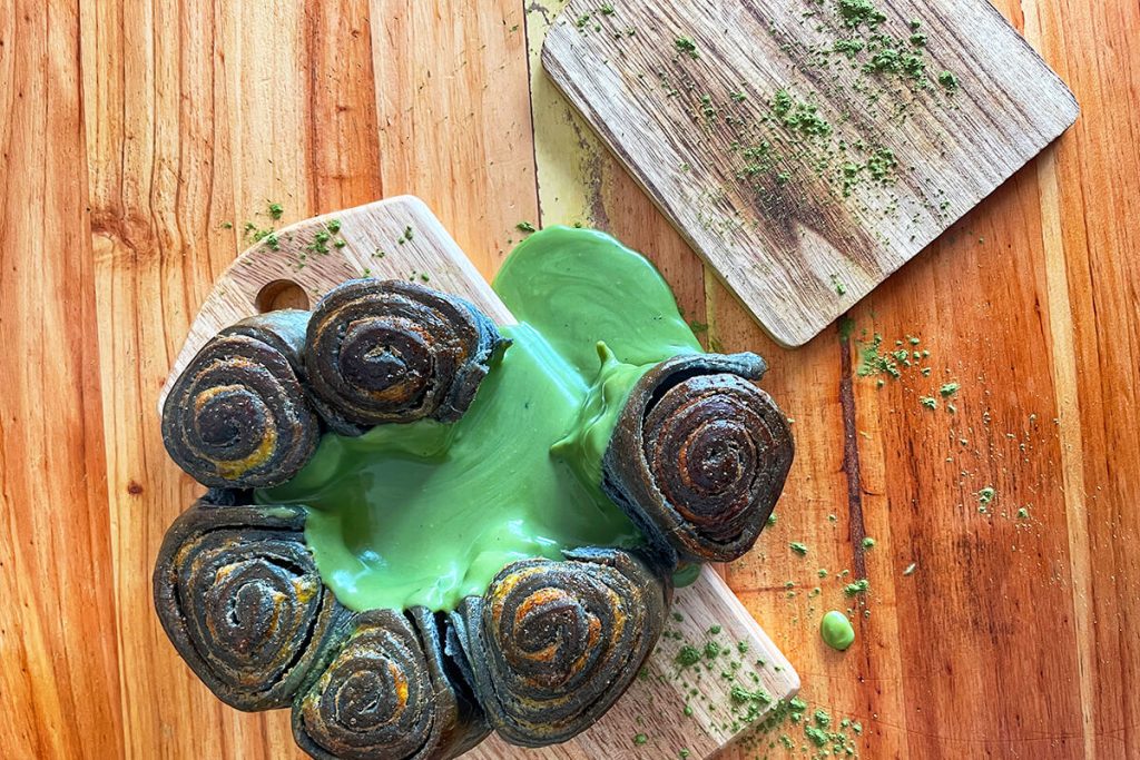 Volcano Matcha Charcoal Bread Recipe Malaysia | Simple & Delicious!