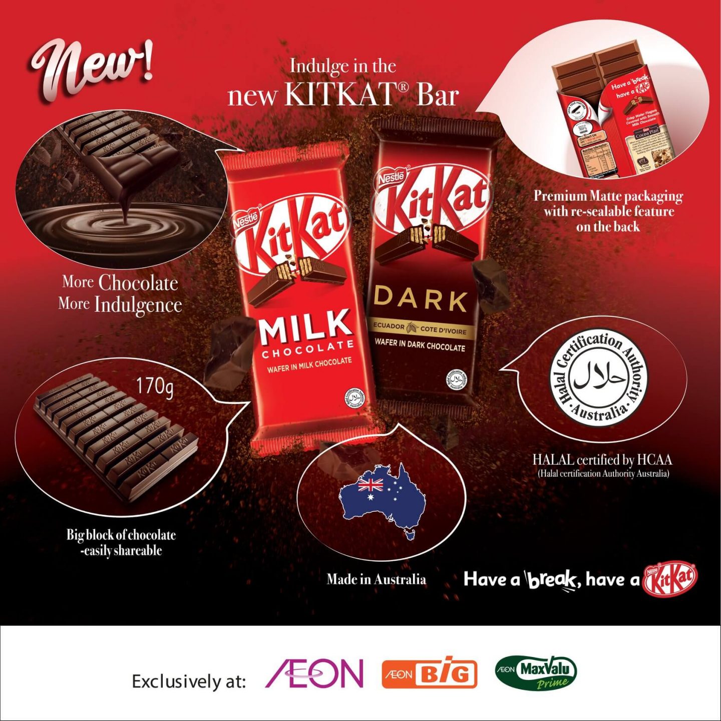 NEW Kitkat Bar Take Your Break To The Next Level Of Indulgence
