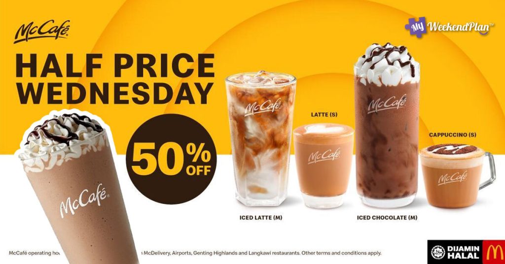 Enjoy McDonald's McCafe Treats With 50% Off Wednesday Promotion